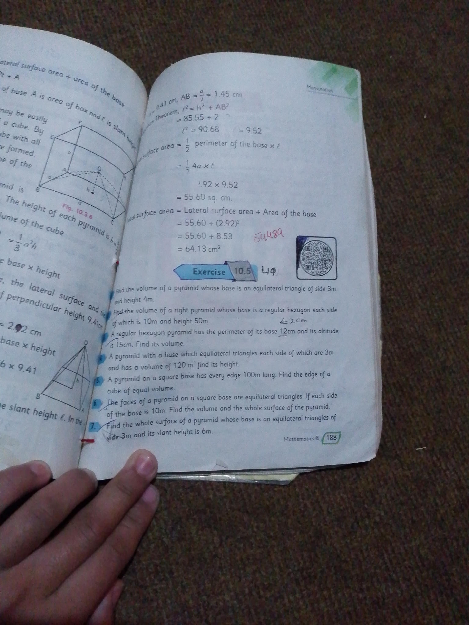 A pyramid on a square base has every edge | StudyX