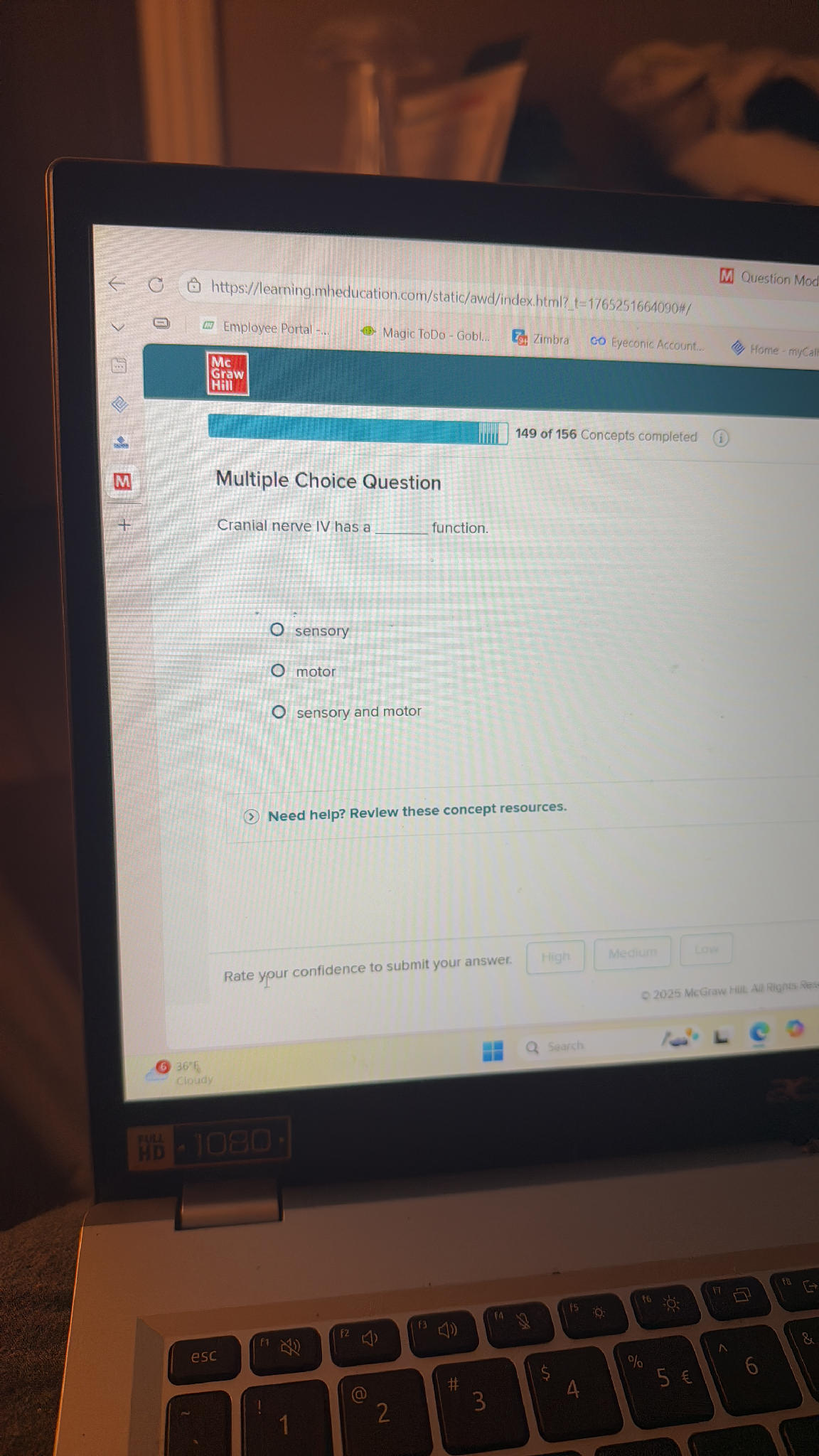 Multiple Choice Question Cranial nerve IV | StudyX