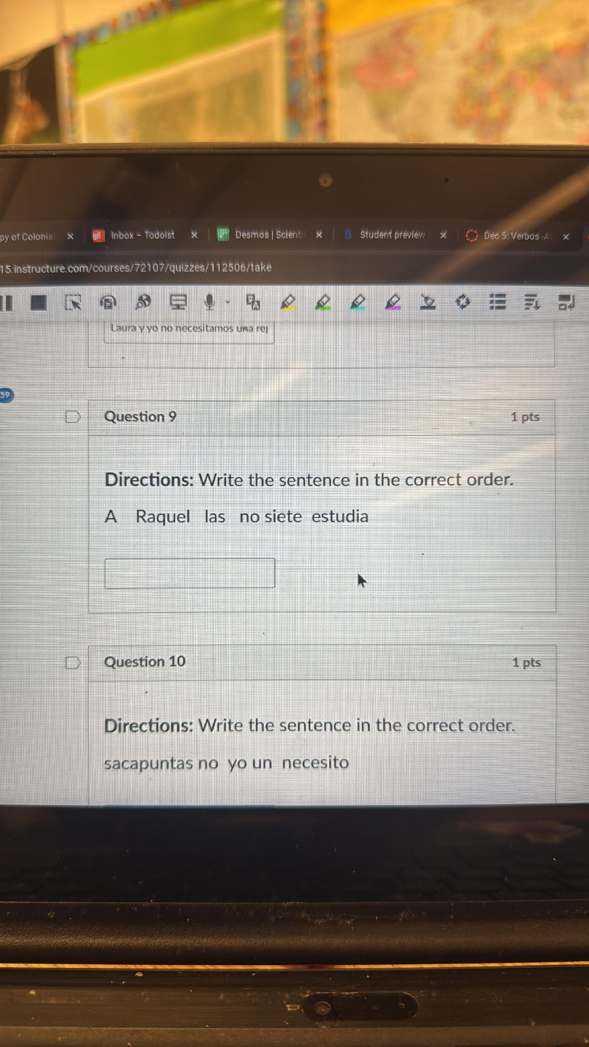 Directions: Write the sentence in the | StudyX
