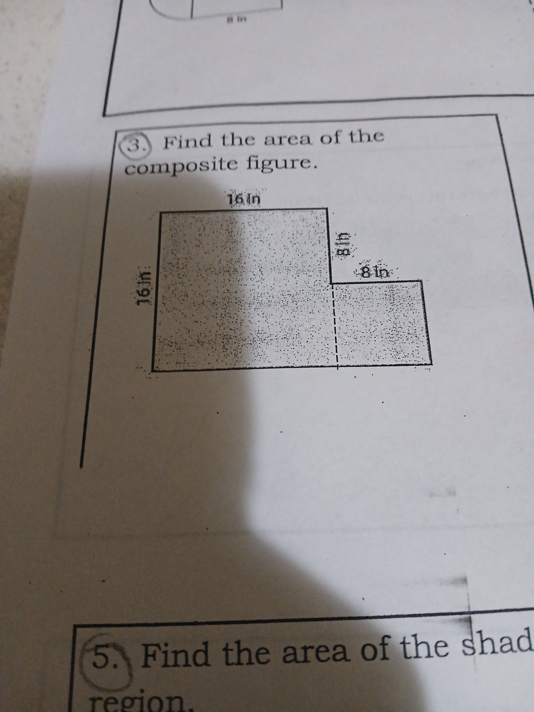 3. Find the area of the composite figure. | StudyX