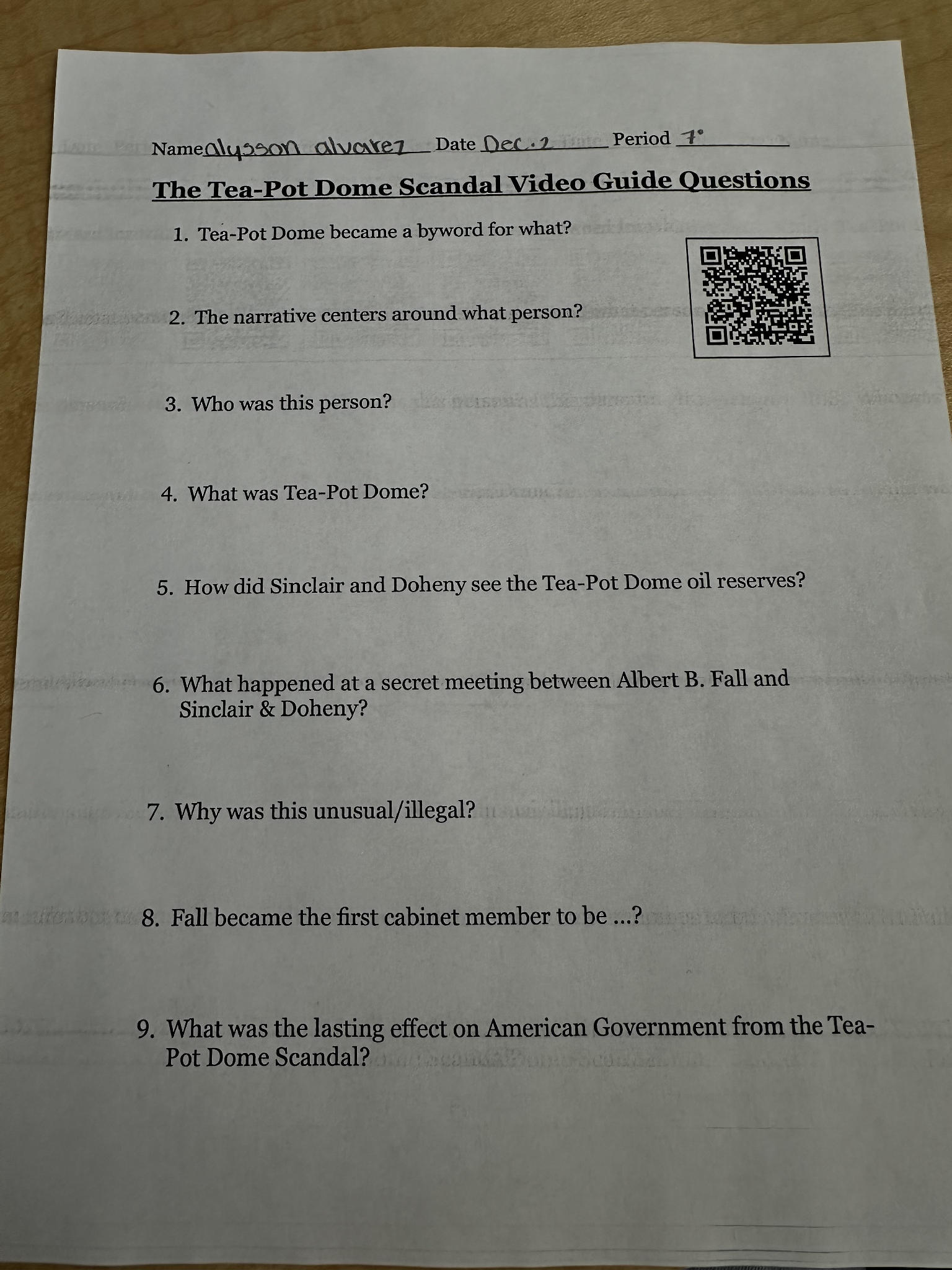 The Tea-Pot Dome Scandal Video Guide | StudyX