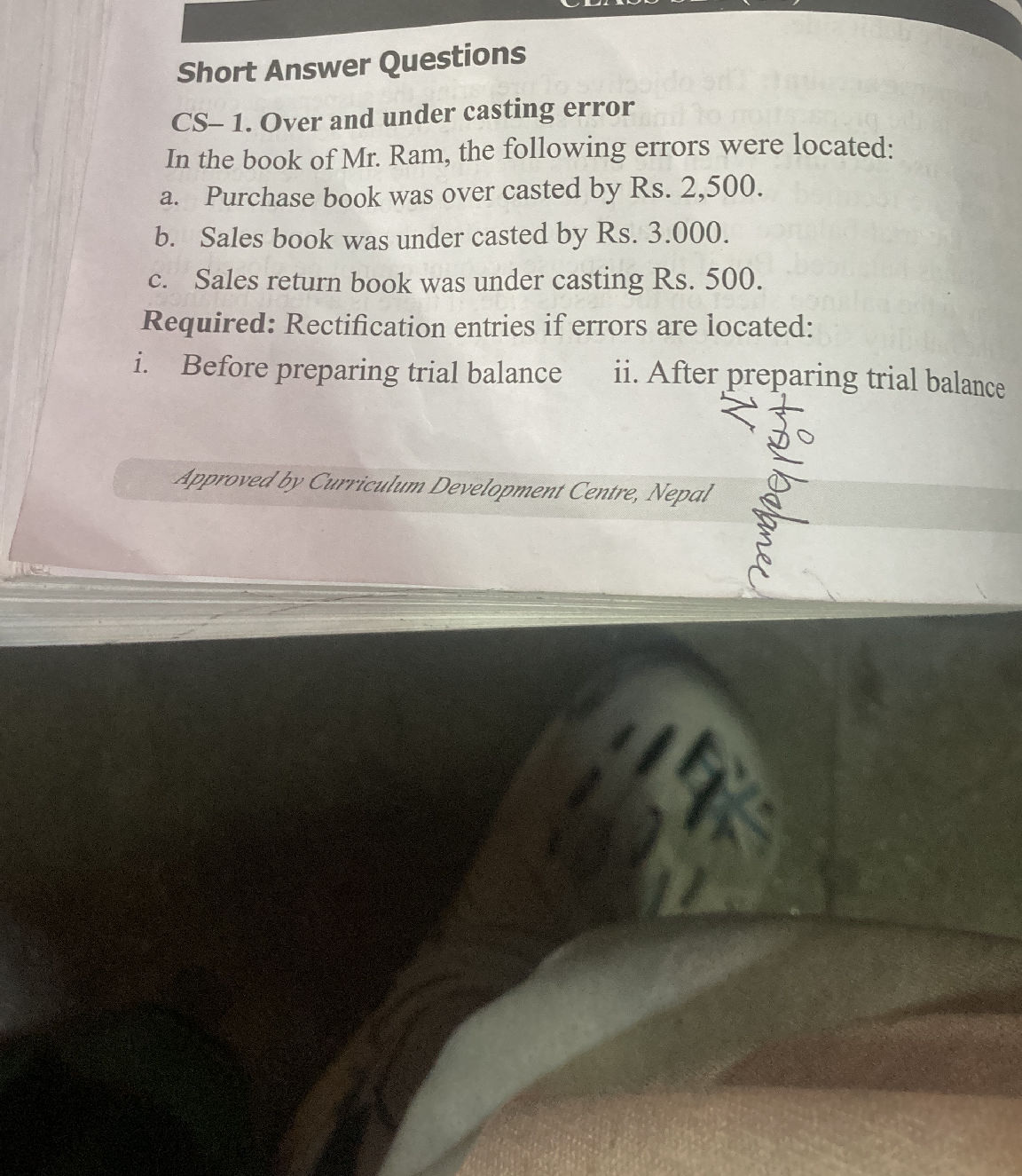 CS-1. Over and under casting error In the | StudyX