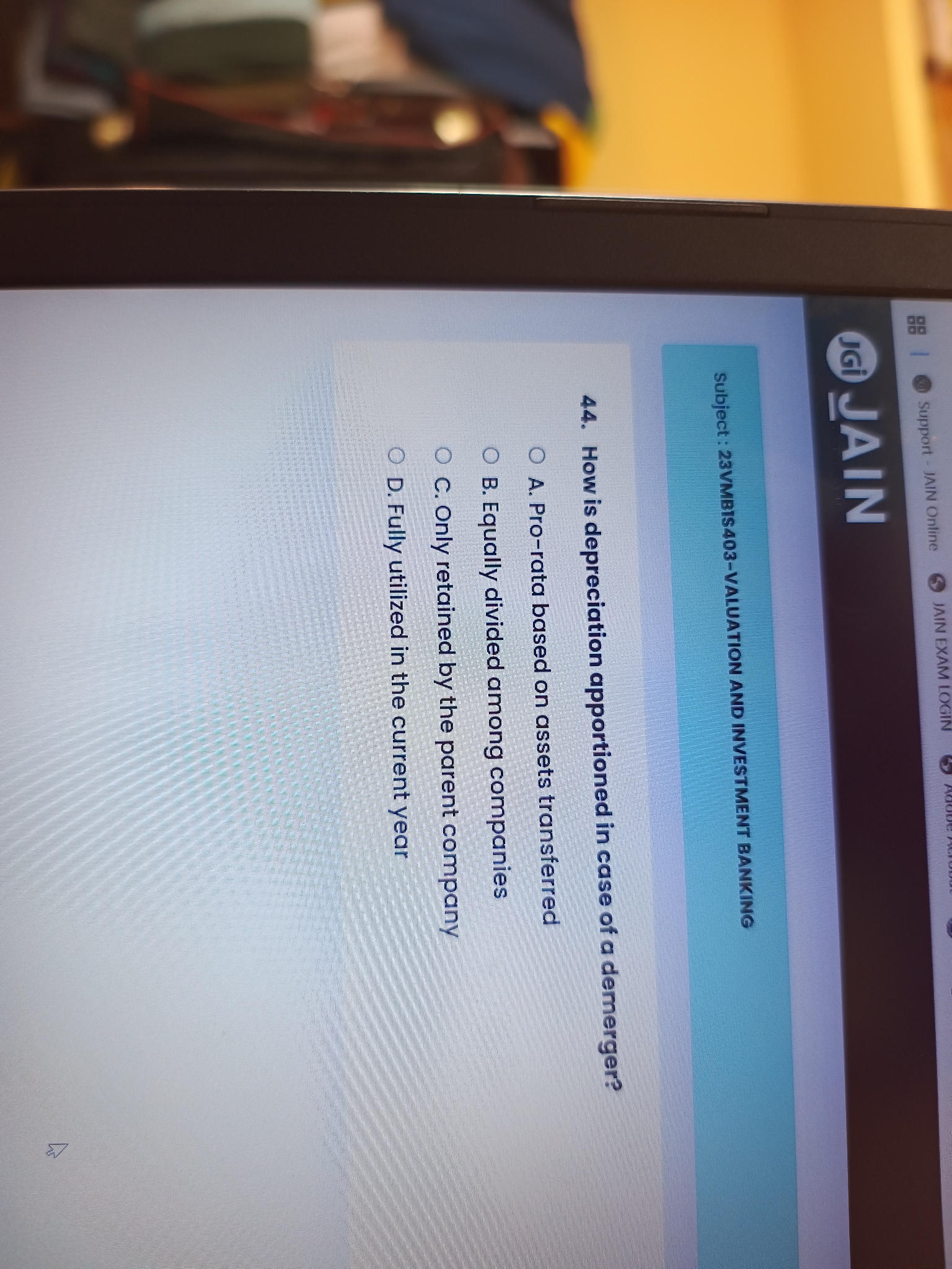 Subject: 23VMBIS403 - VALUATION AND | StudyX