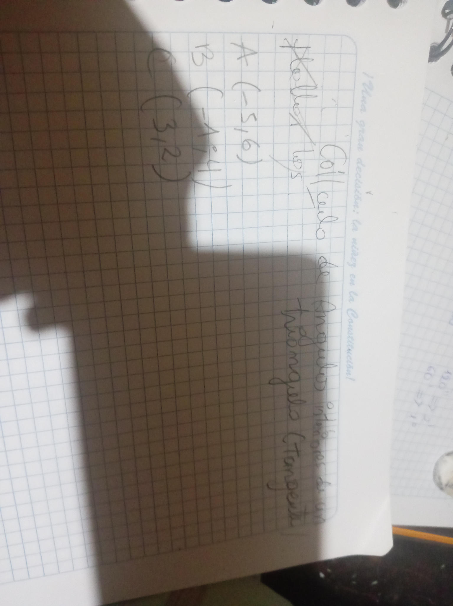Calcular los angulos interiores de un | StudyX