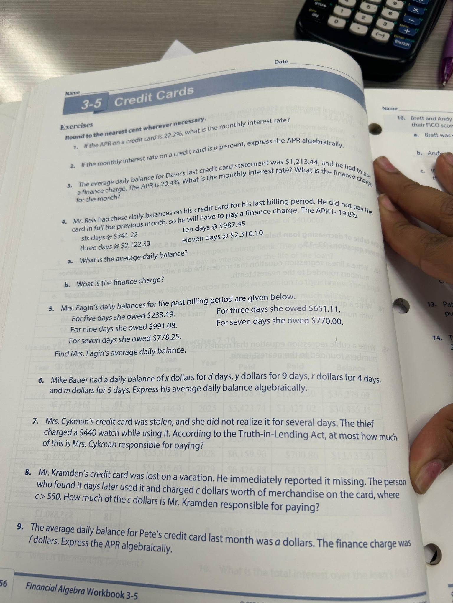 2. If the monthly interest rate on a credit | StudyX