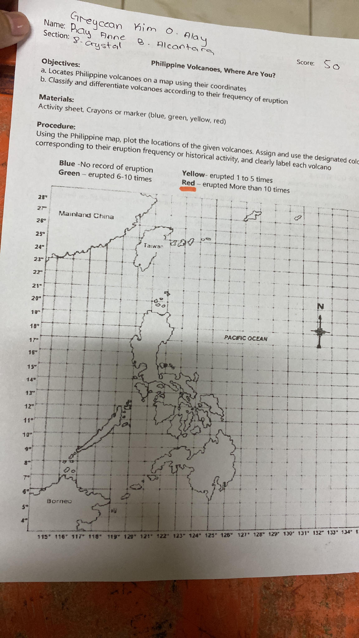 Objectives: a. Locates Philippine volcanoes | StudyX