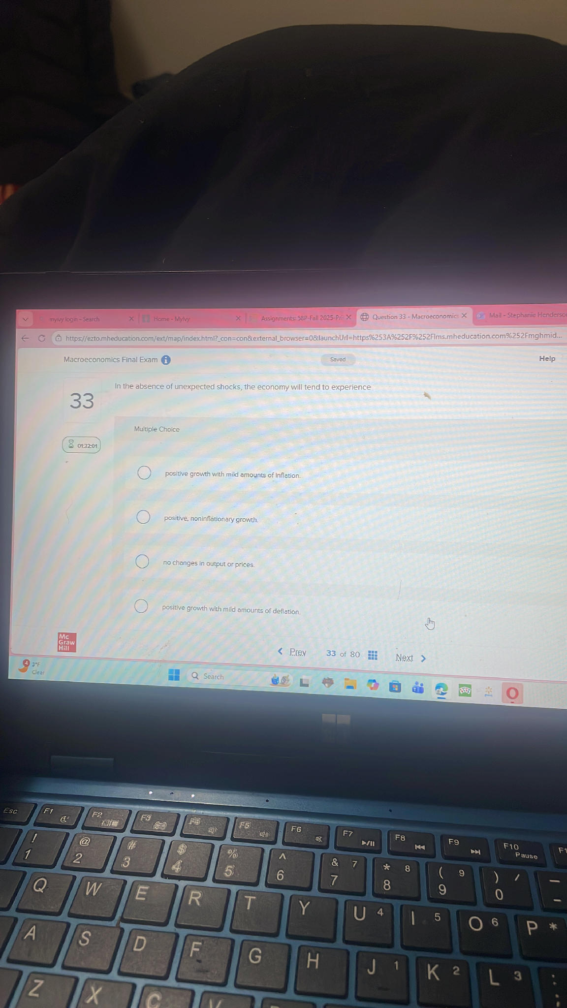 In the absence of unexpected shocks, the | StudyX