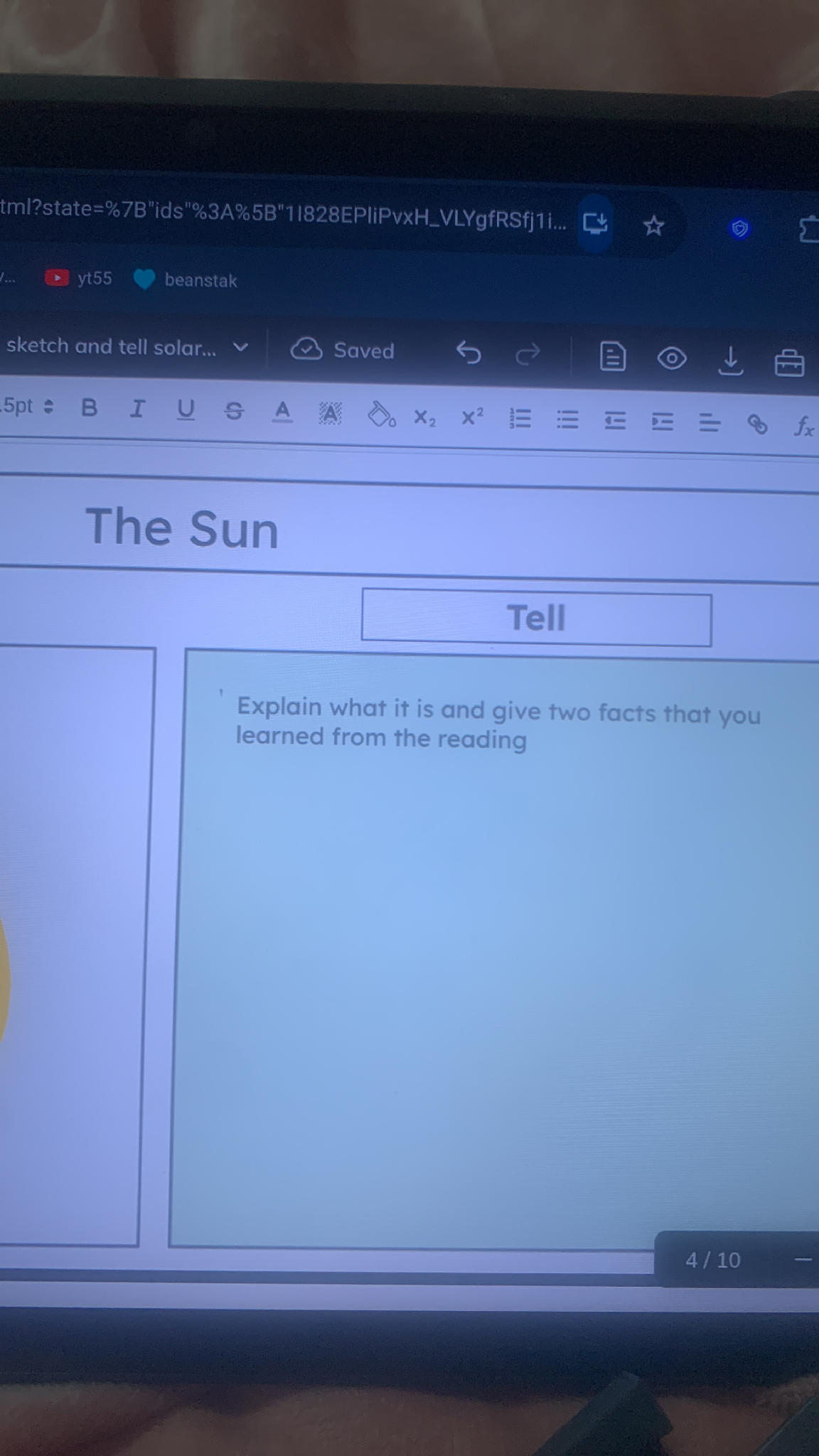 The Sun Explain what it is and give two | StudyX