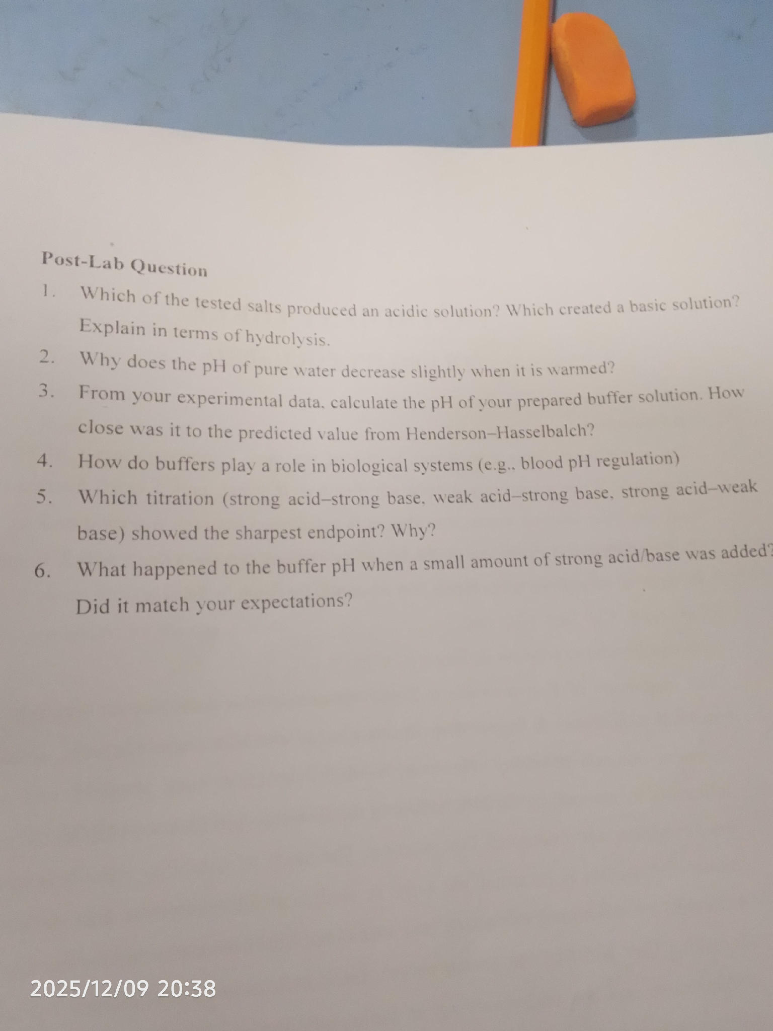 3. From your experimental data, calculate | StudyX