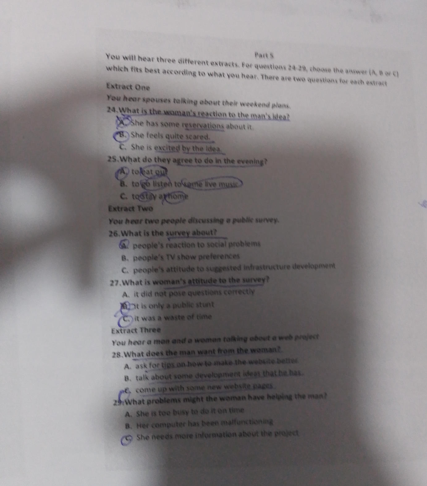 Extract One You hear spouses talking about | StudyX