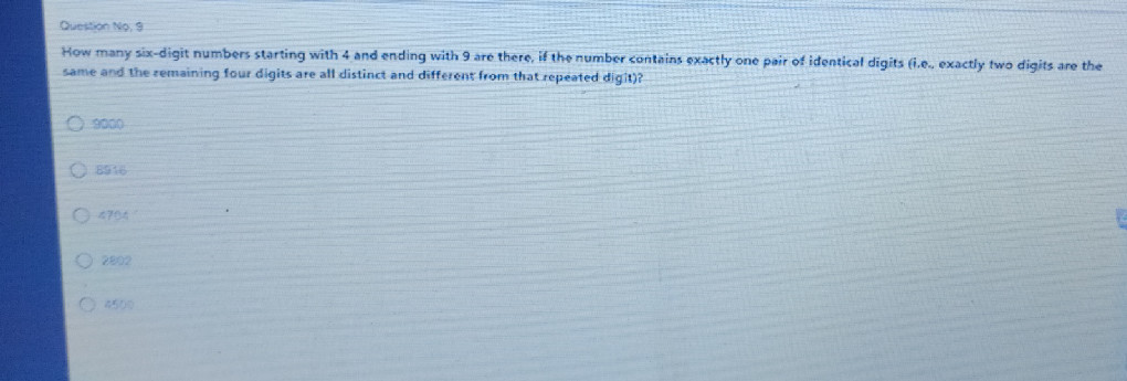 How many six-digit numbers starting with $4$ | StudyX