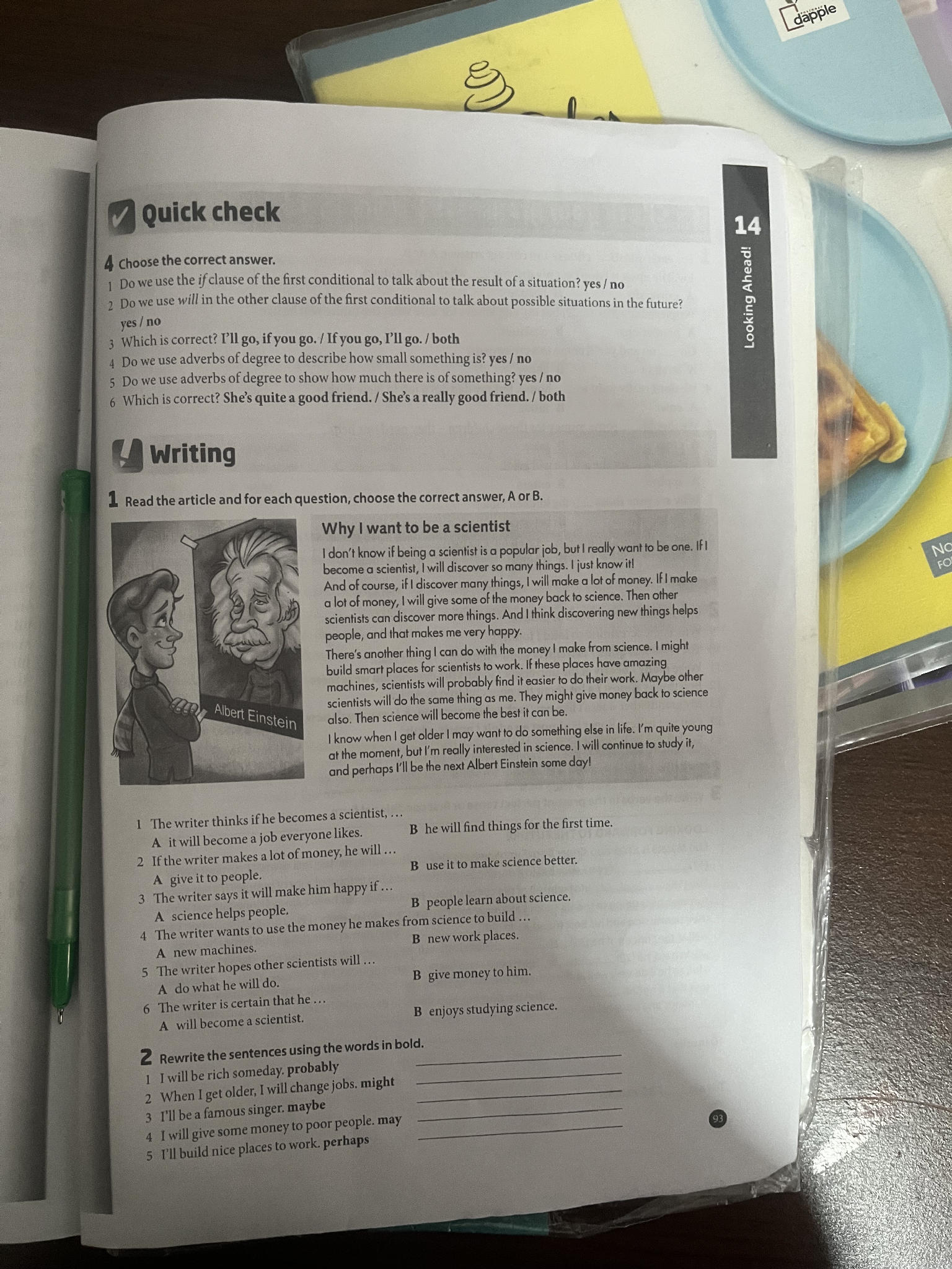 Writing 1 Read the article and for each | StudyX