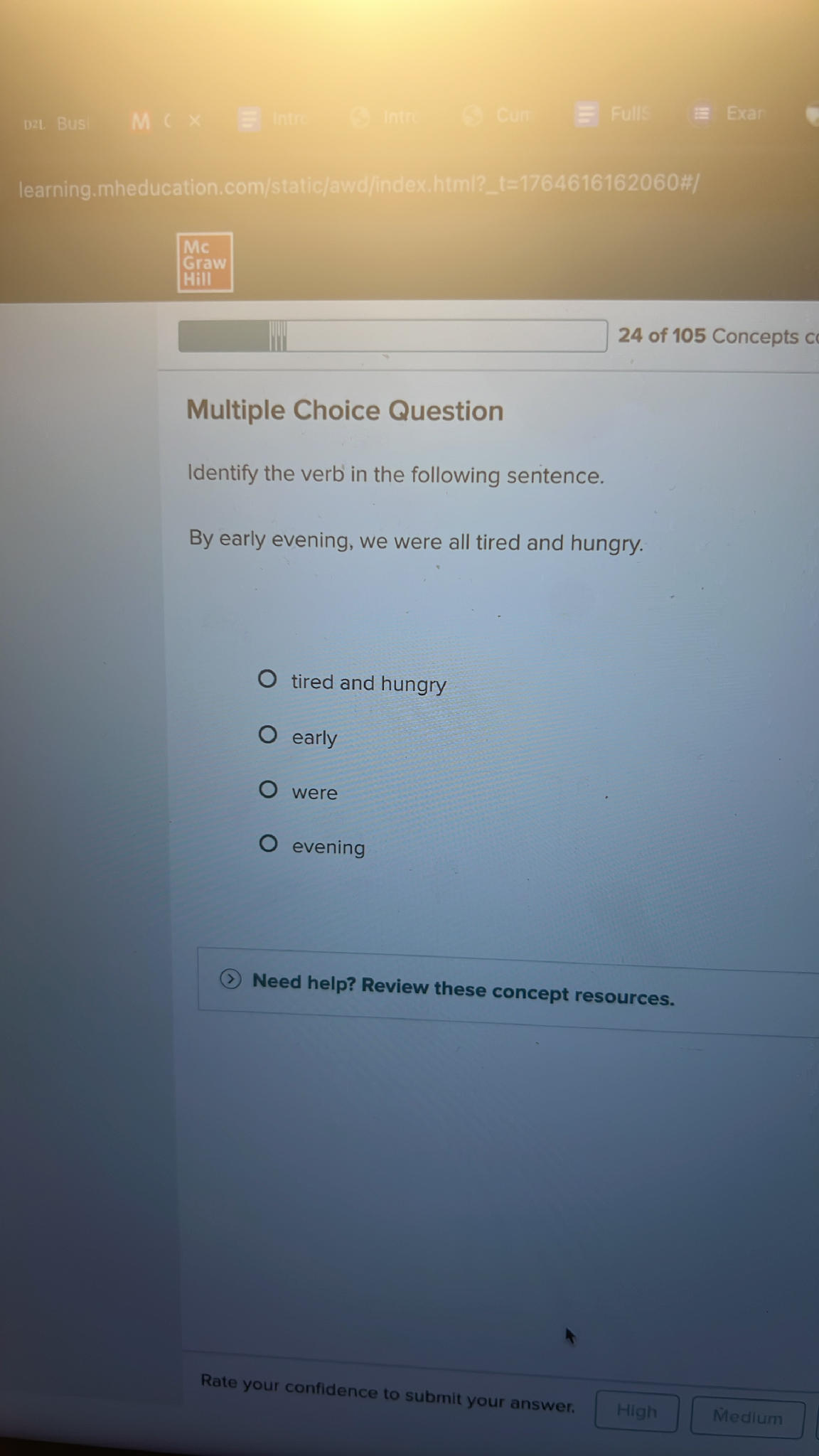 Multiple Choice Question Identify the verb | StudyX