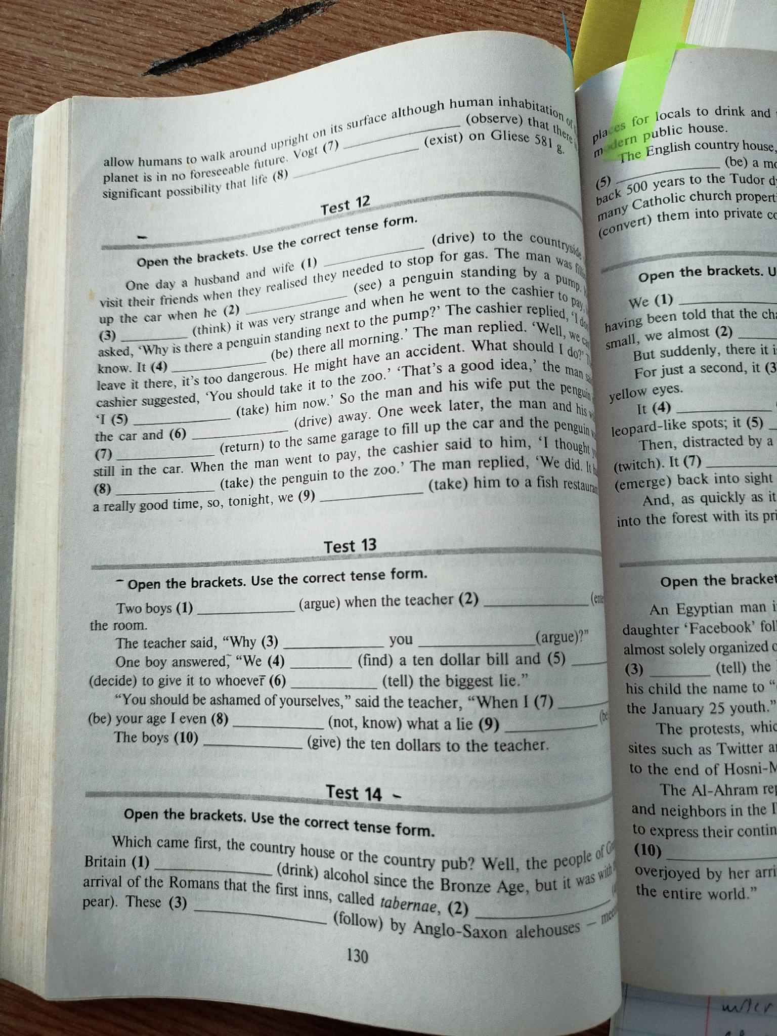 Open the brackets. Use the correct tense | StudyX