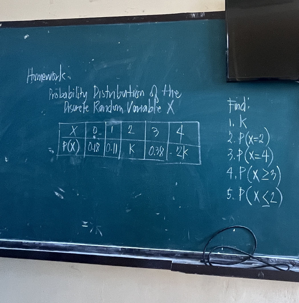 Homework: Probability Distribution of the | StudyX