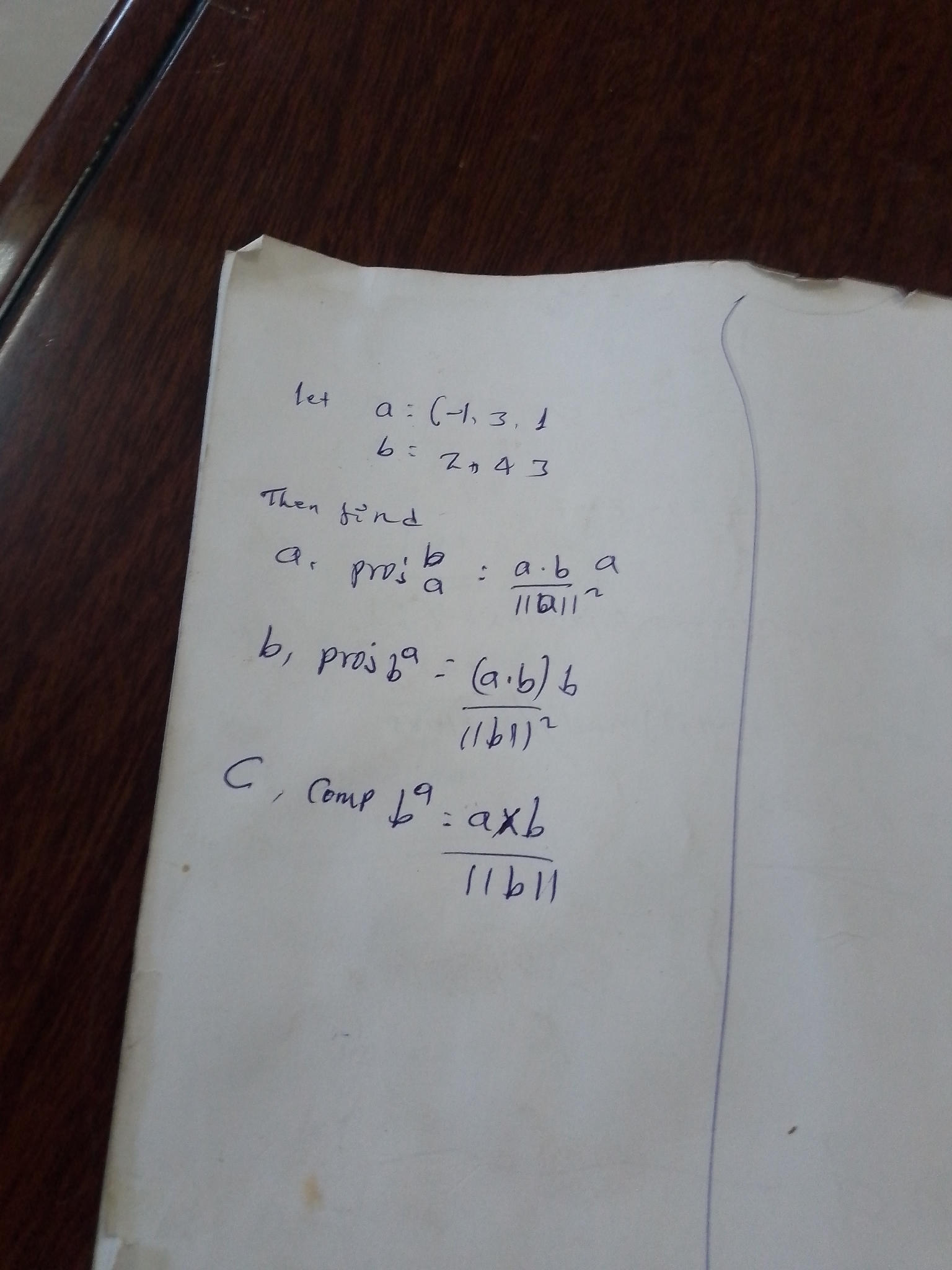 Let $a = (-1, 3, 1)$ $b = z_n 4 3$ Then | StudyX