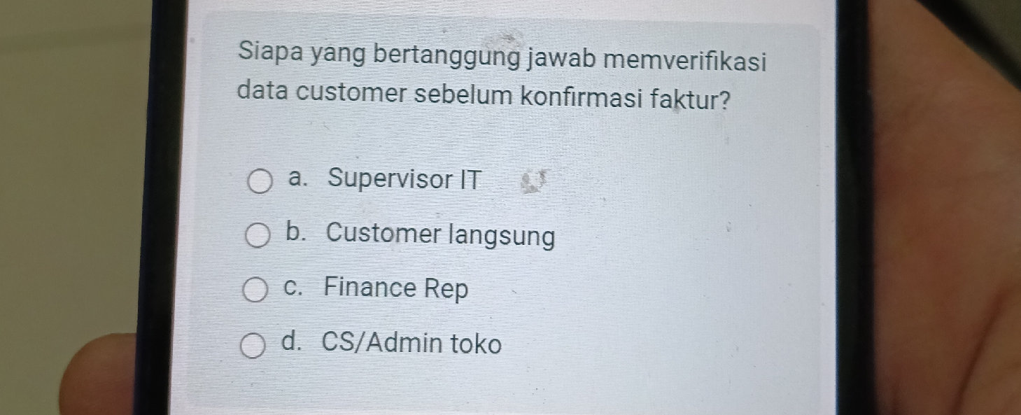 Siapa yang bertanggung jawab memverifikasi | StudyX