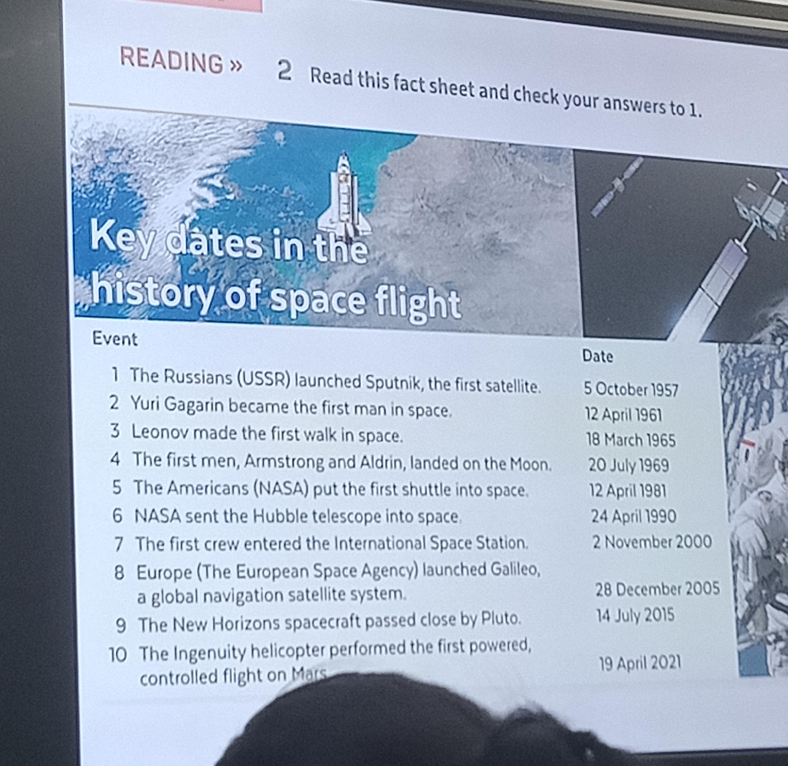 Key dates in the history of space flight | | StudyX