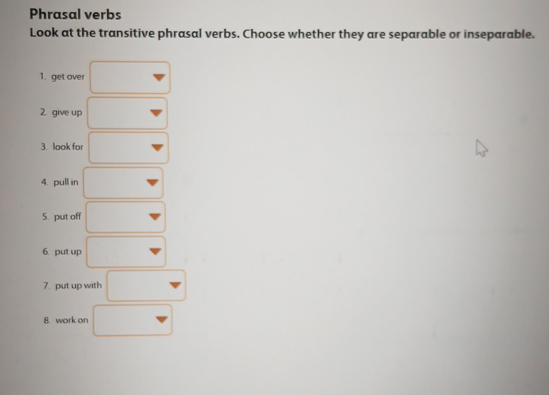 Phrasal verbs Look at the transitive phrasal | StudyX