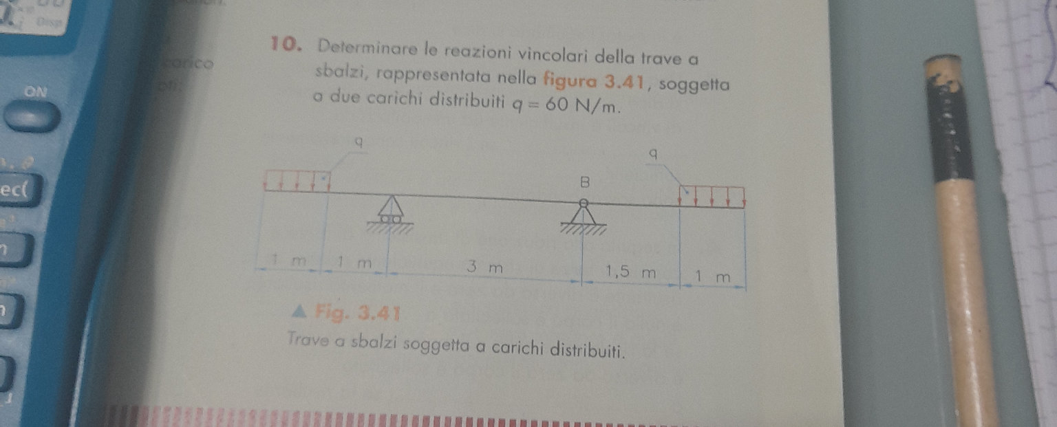 Determinare le reazioni vincolari della | StudyX