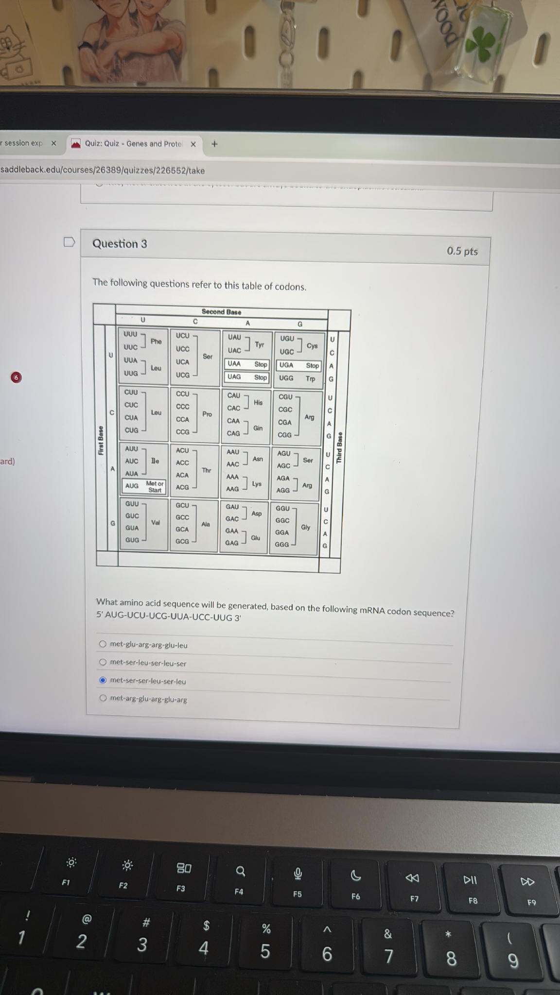 The following questions refer to this table | StudyX