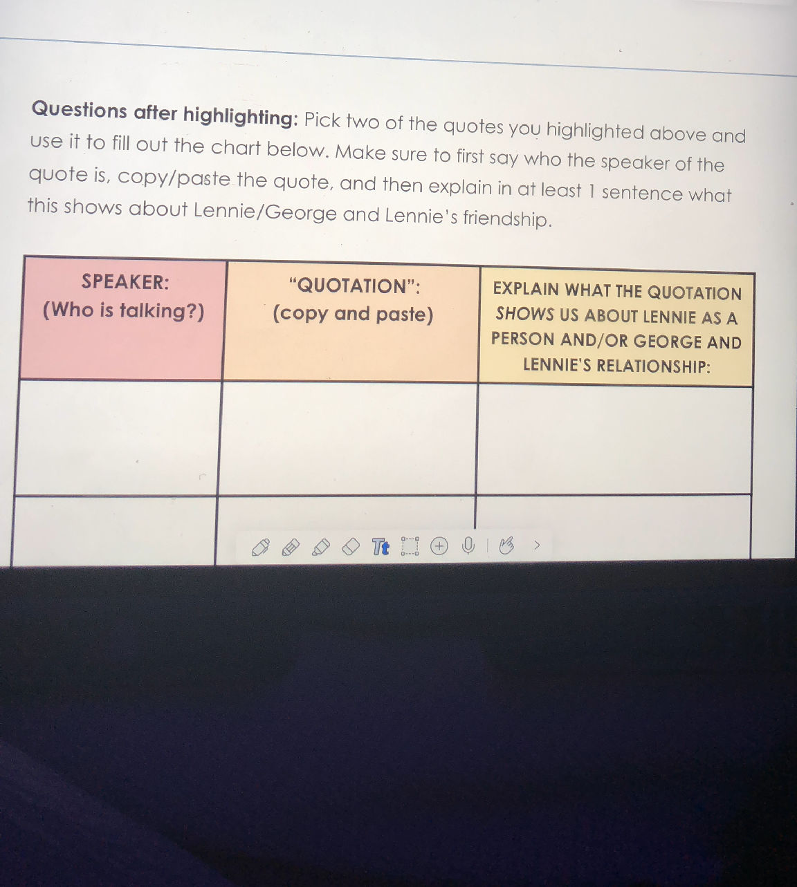 Questions after highlighting: Pick two of | StudyX