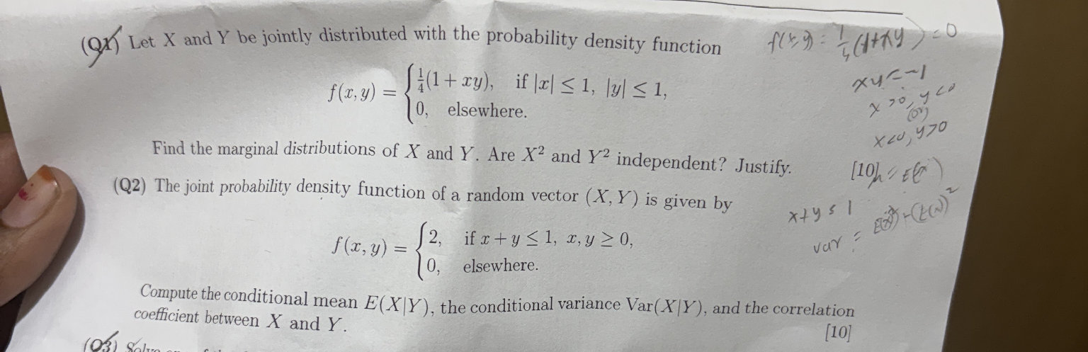 (Q2) The joint probability density function | StudyX