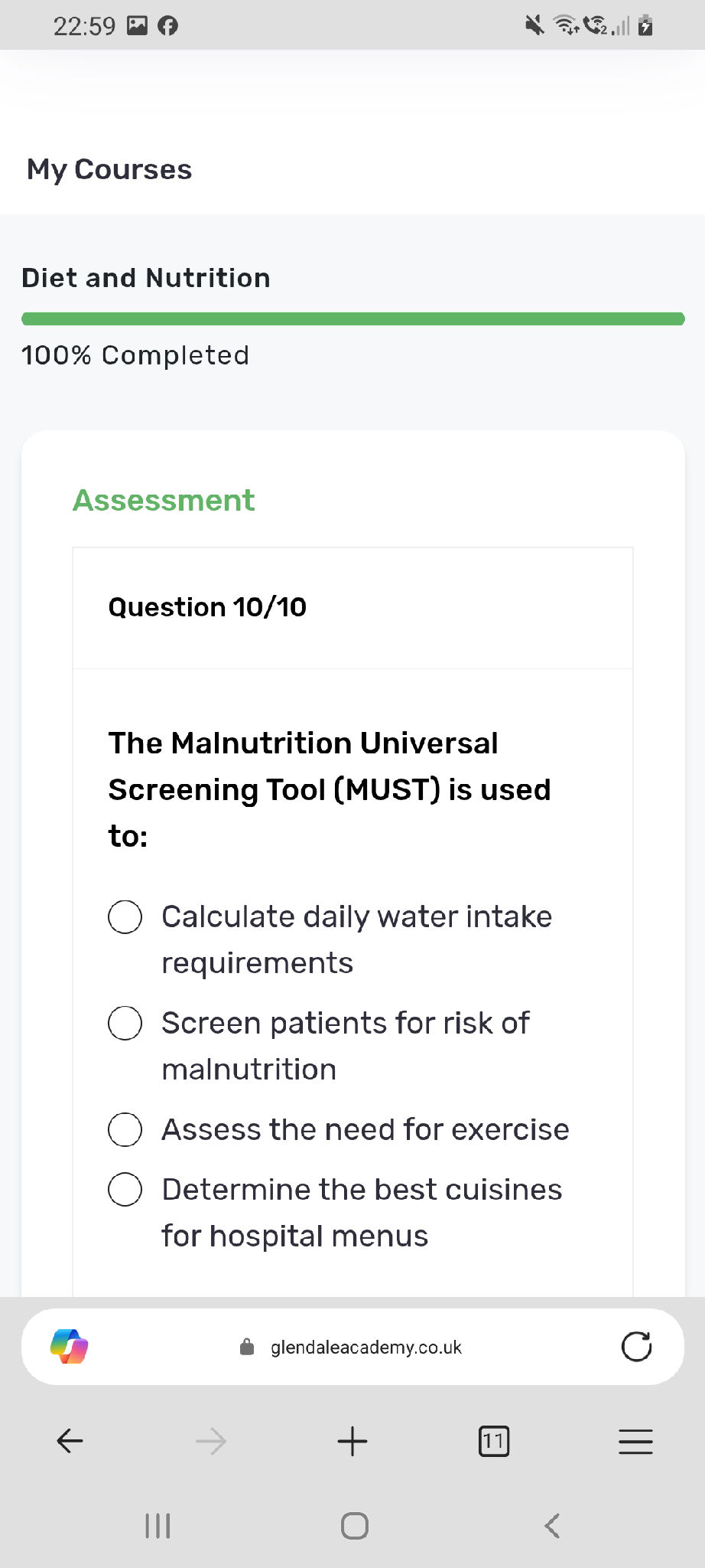 The Malnutrition Universal Screening Tool | StudyX