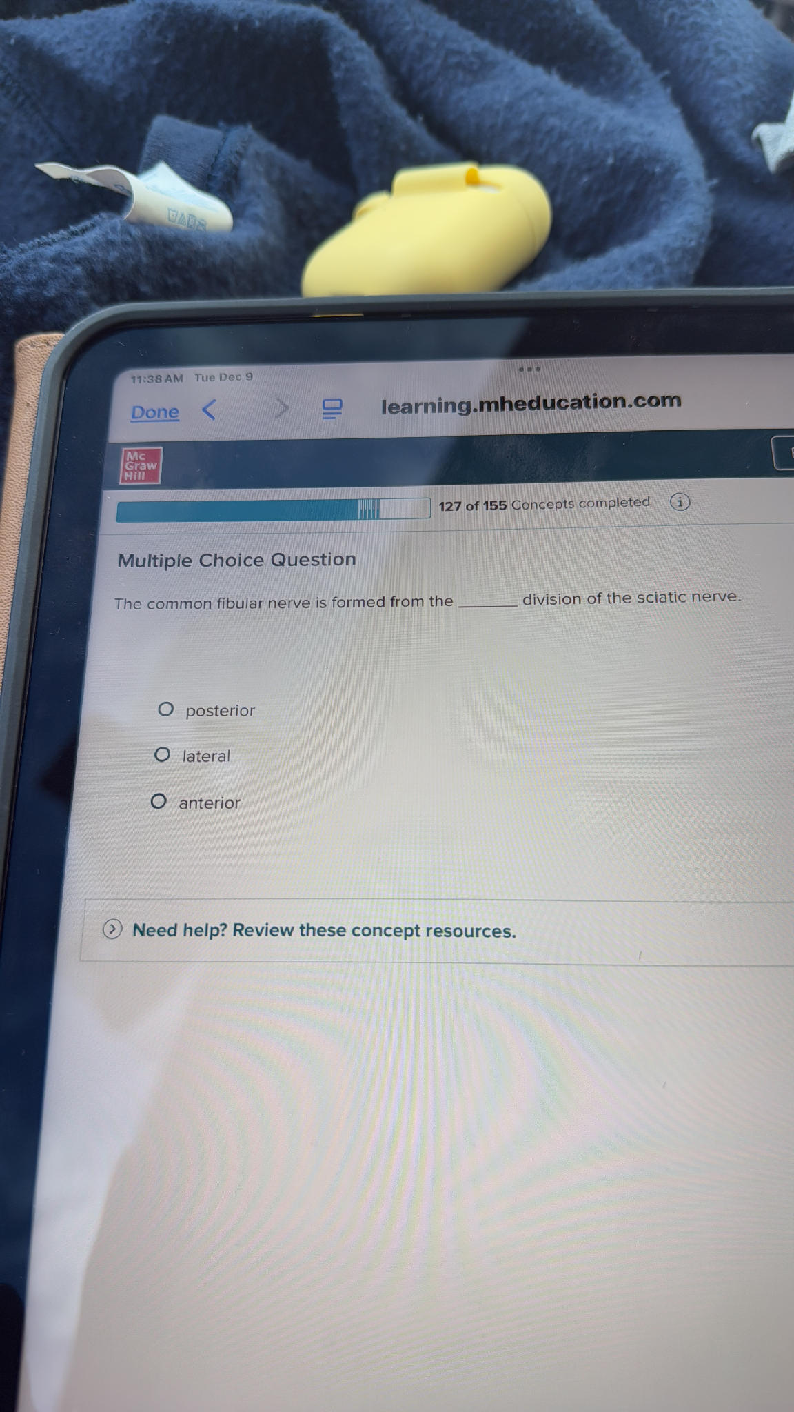 The common fibular nerve is formed from the | StudyX