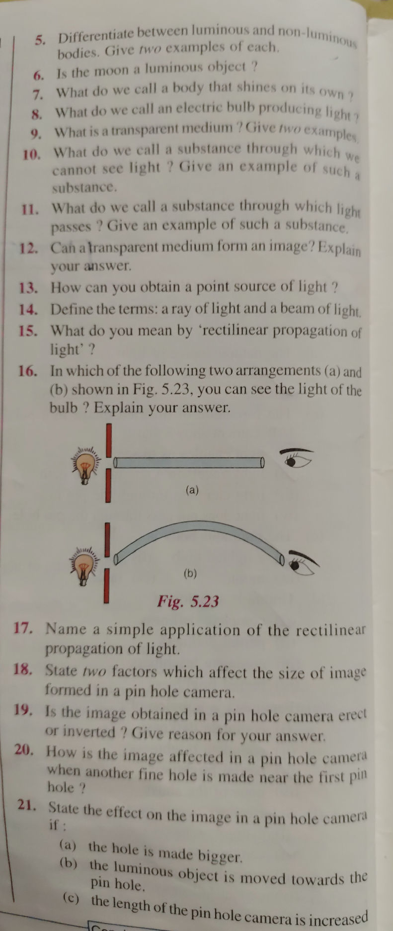 5. Differentiate between luminous and | StudyX