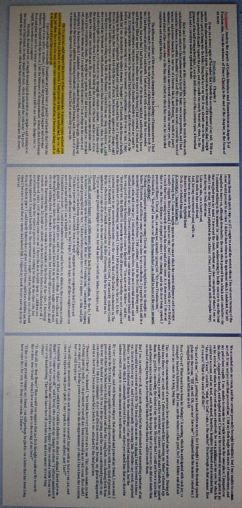 Assignment: Analyze the aspects of Gothic | StudyX