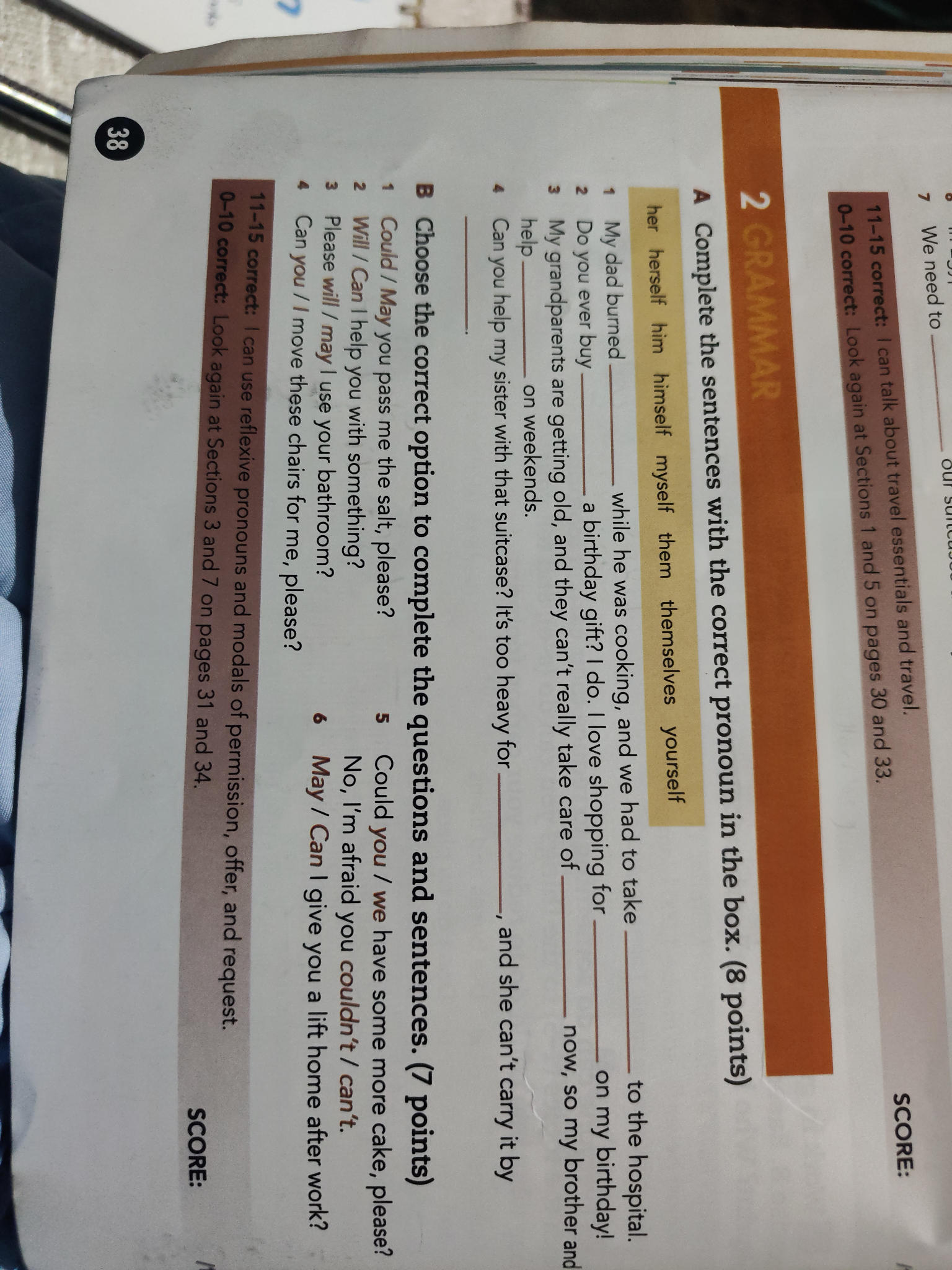 B Choose the correct option to complete the | StudyX