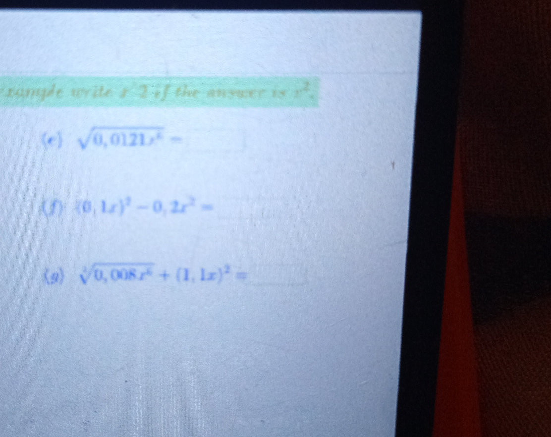 Example: write $x^2$ if the answer is $x^2$. | StudyX