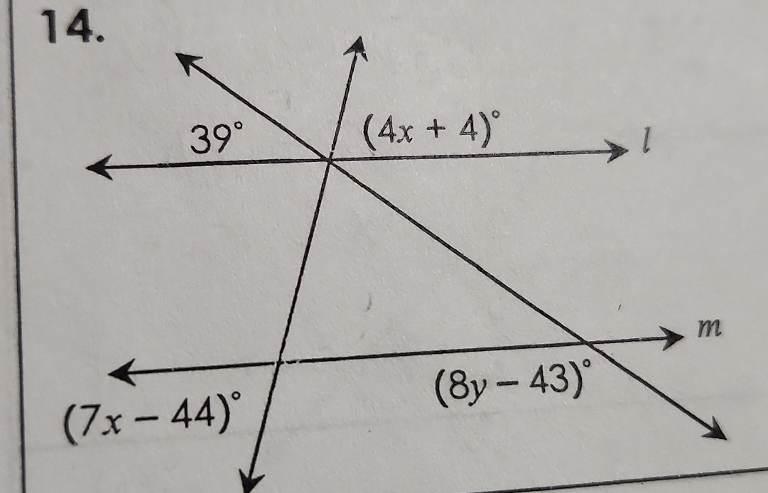 The image shows two parallel lines $l$ and | StudyX