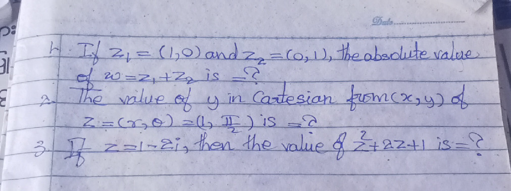 The value of $y$ in Cartesian form $(x, y)$ | StudyX