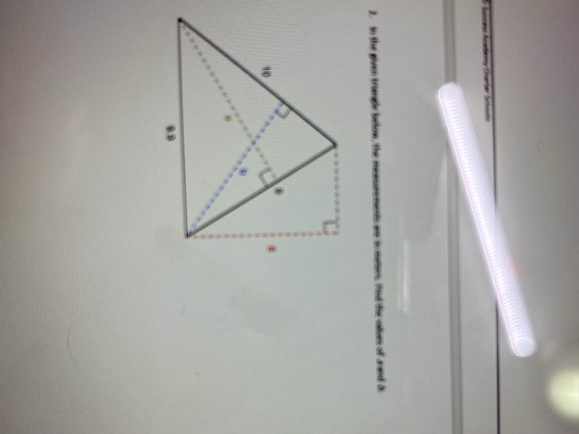 2. In the given triangle below, the | StudyX