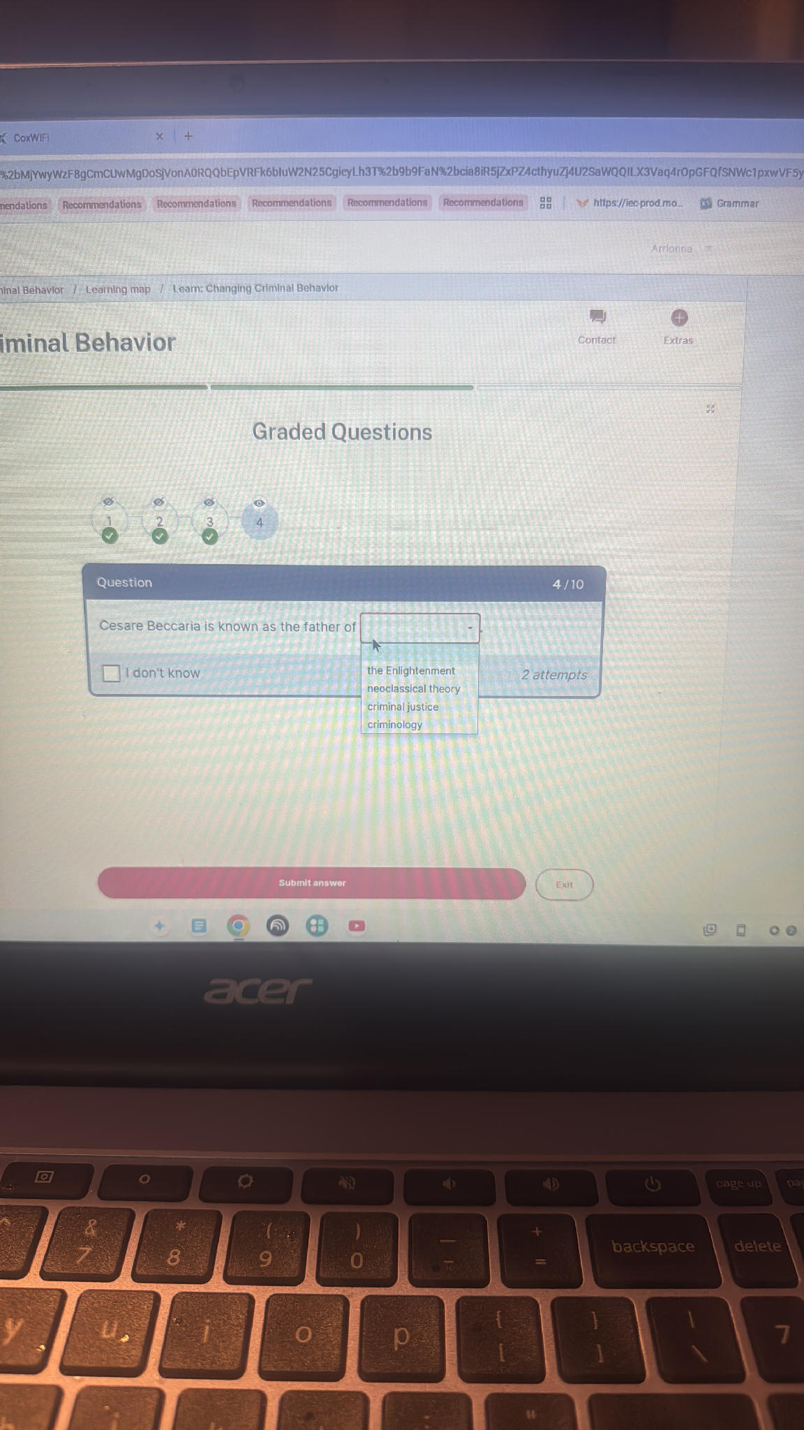 Cesare Beccaria is known as the father of | StudyX