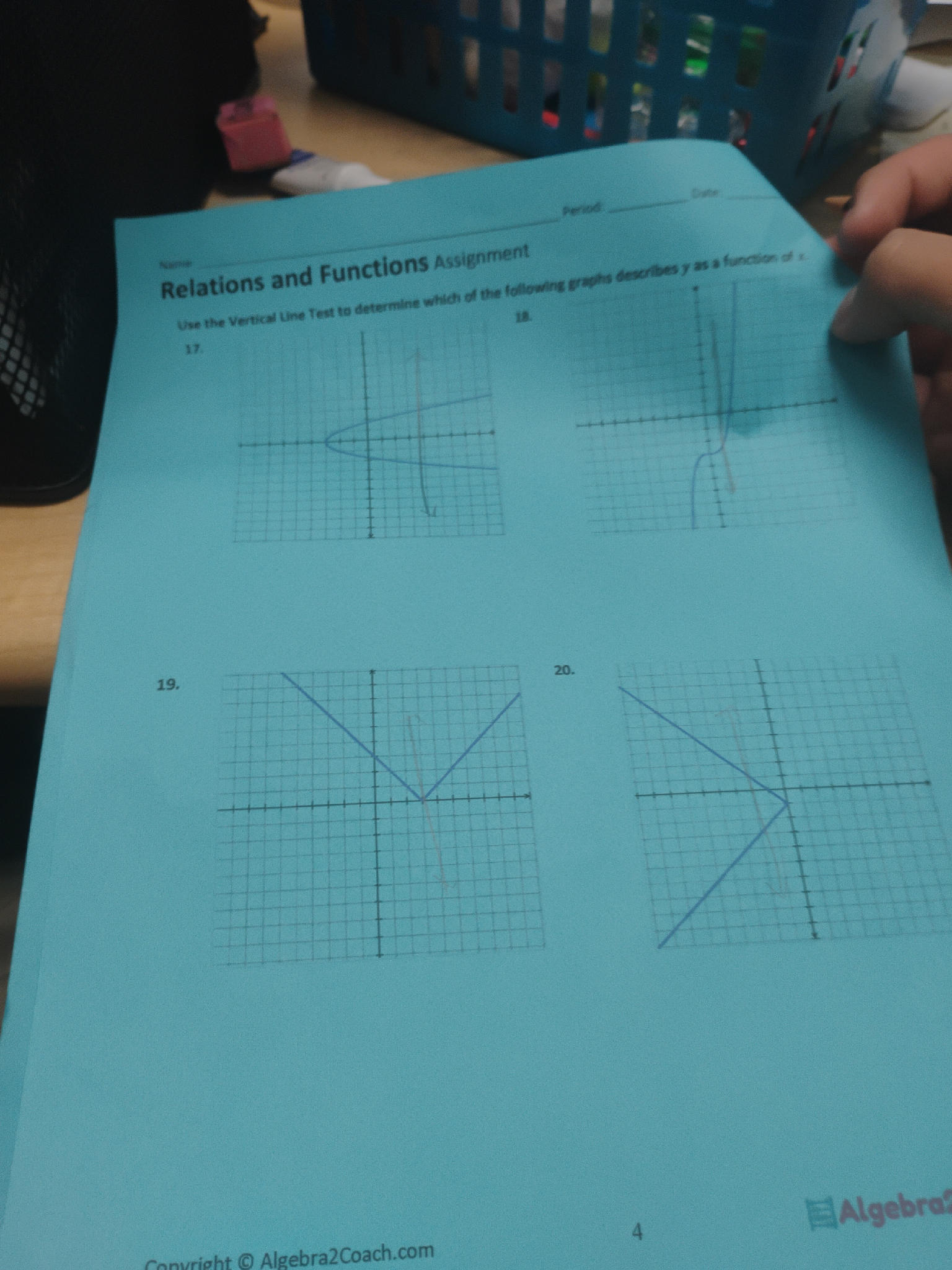Relations and Functions Assignment Use the | StudyX