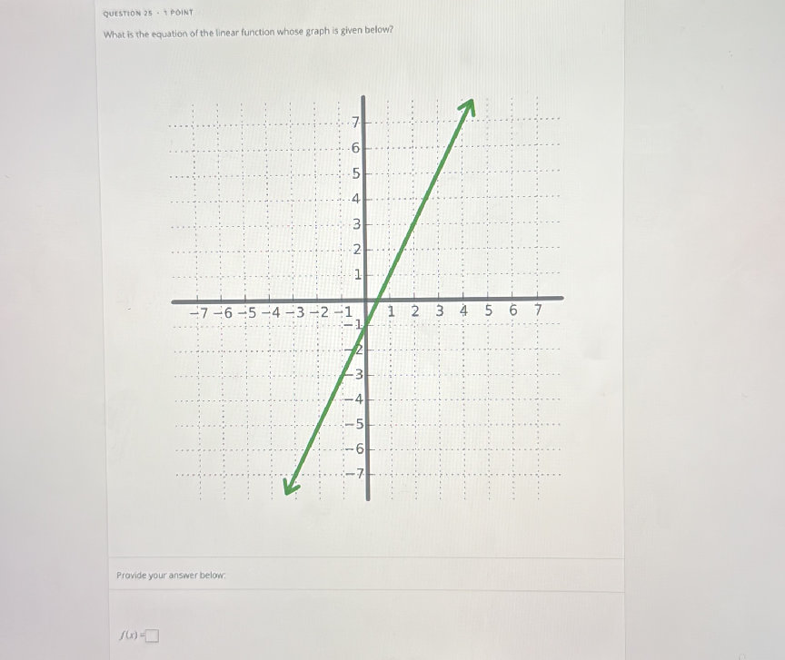 What is the equation of the linear function | StudyX