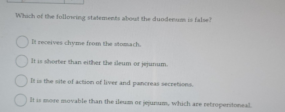 Which of the following statements about the | StudyX