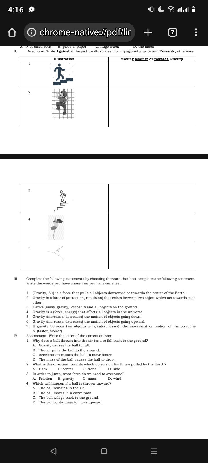 Directions: Write Against if the picture | StudyX