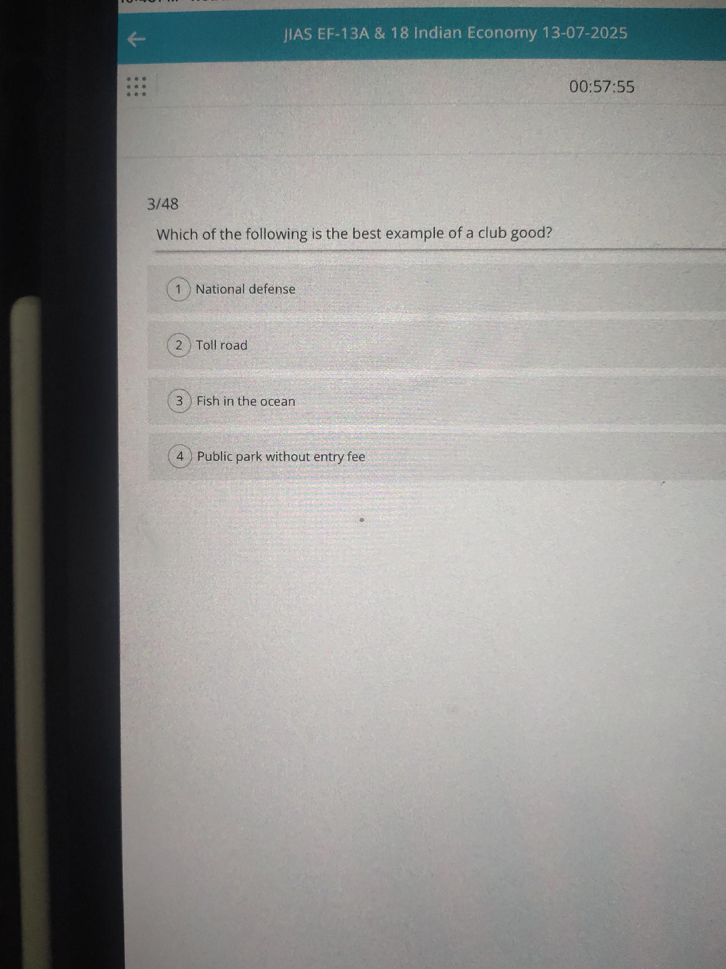 Which of the following is the best example | StudyX