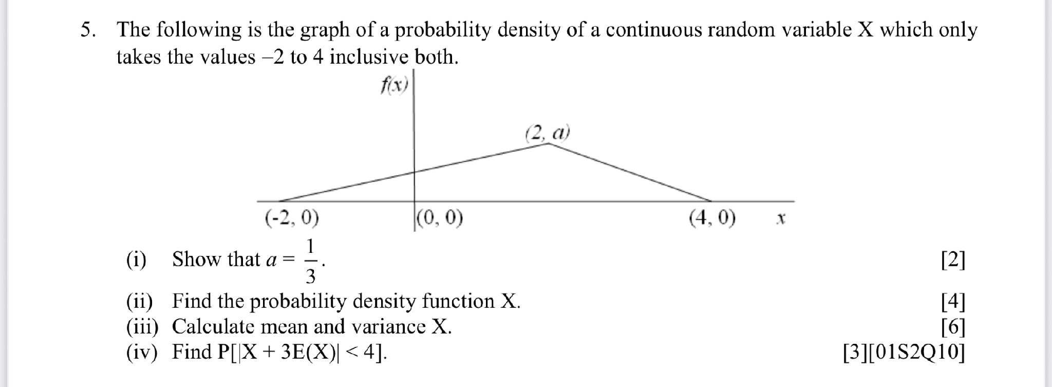 The following is the graph of a probability | StudyX