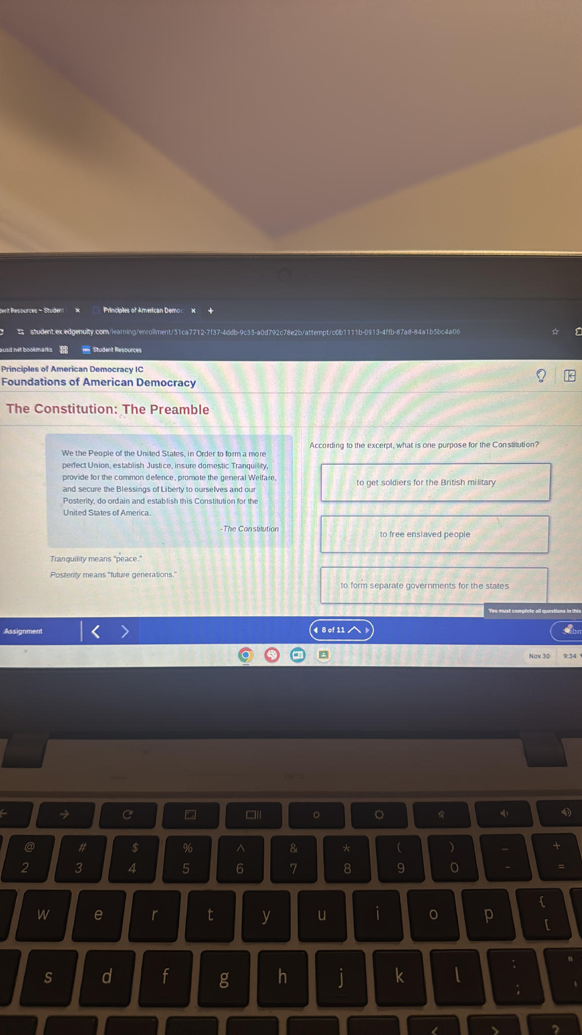 The Constitution: The Preamble We the | StudyX