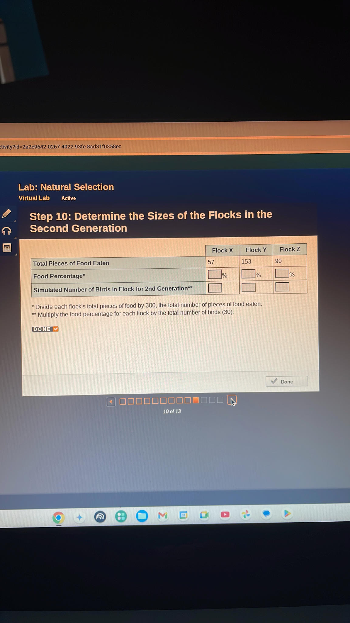 Lab: Natural Selection Step 10: Determine | StudyX