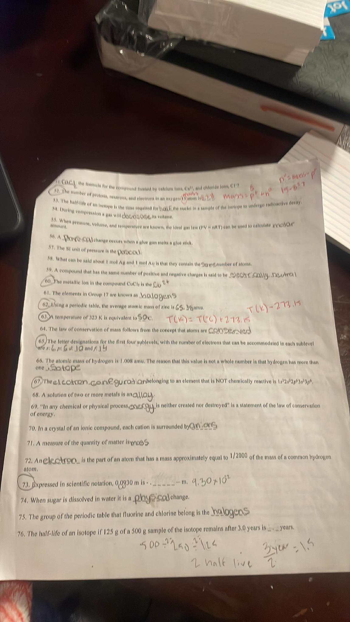 67. The electron configuration belonging to | StudyX