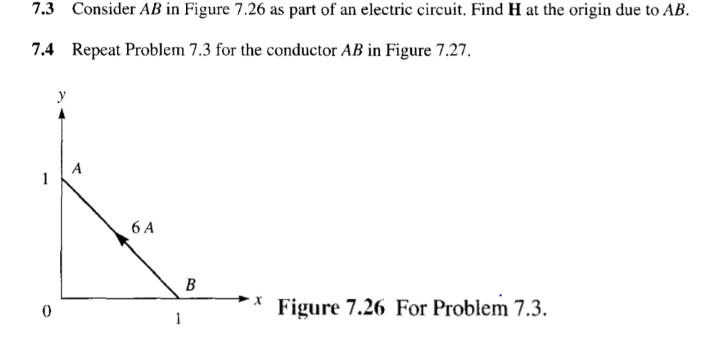 Repeat Problem 7.3 for the conductor $AB$ in | StudyX
