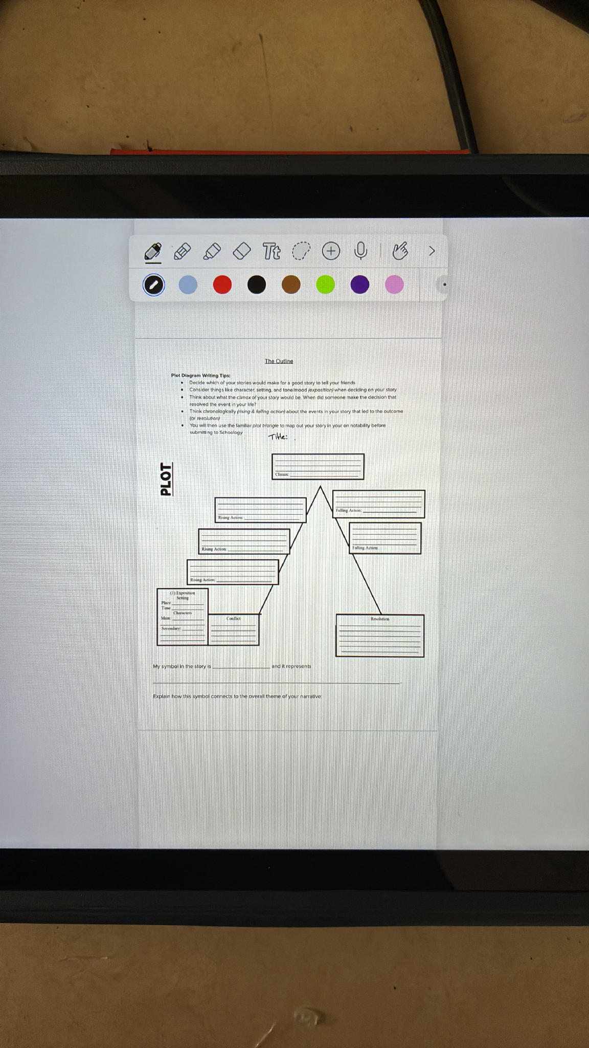 The Outline **Plot Diagram Writing Tips:** | StudyX