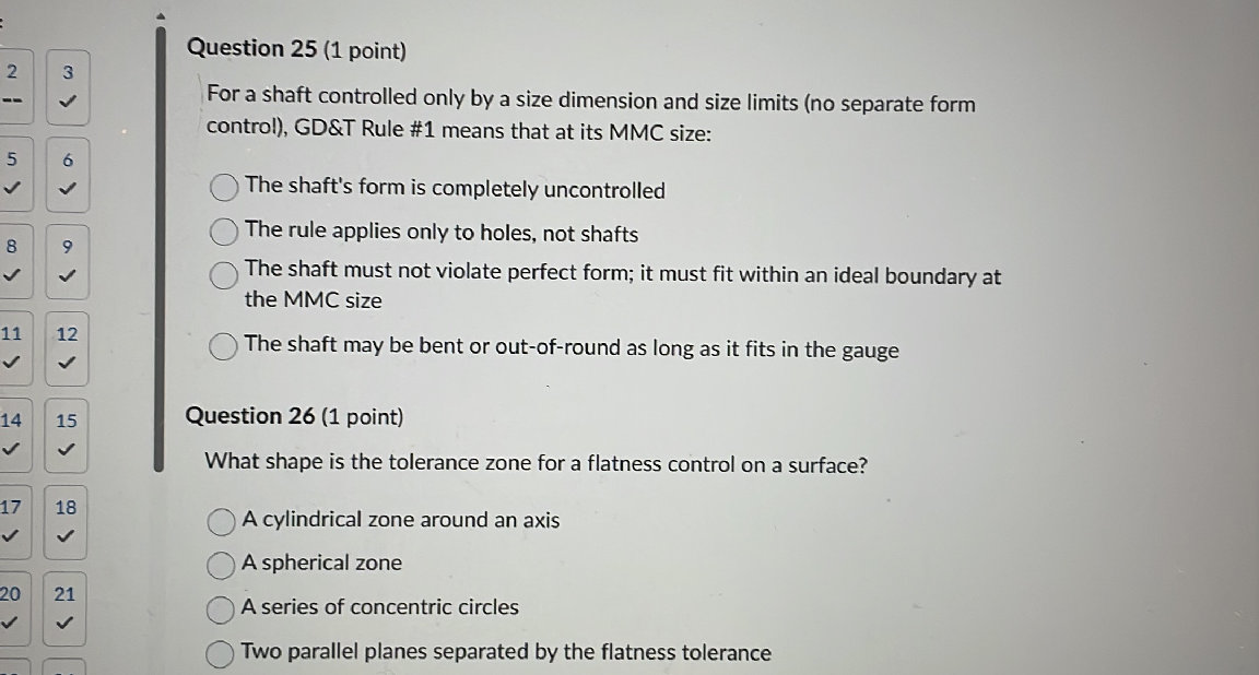 Question 26 (1 point) What shape is the | StudyX