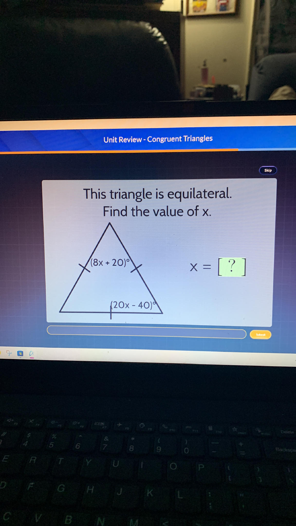 This triangle is equilateral. Find the value | StudyX